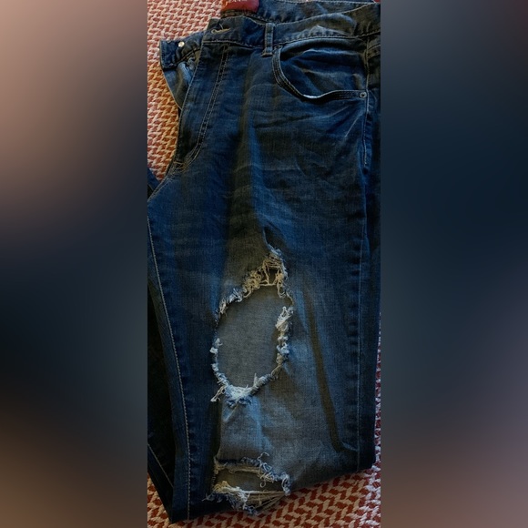 Arizona Jean Company | Jeans | Arizona Young Mens Denim Jeans With Rip ...